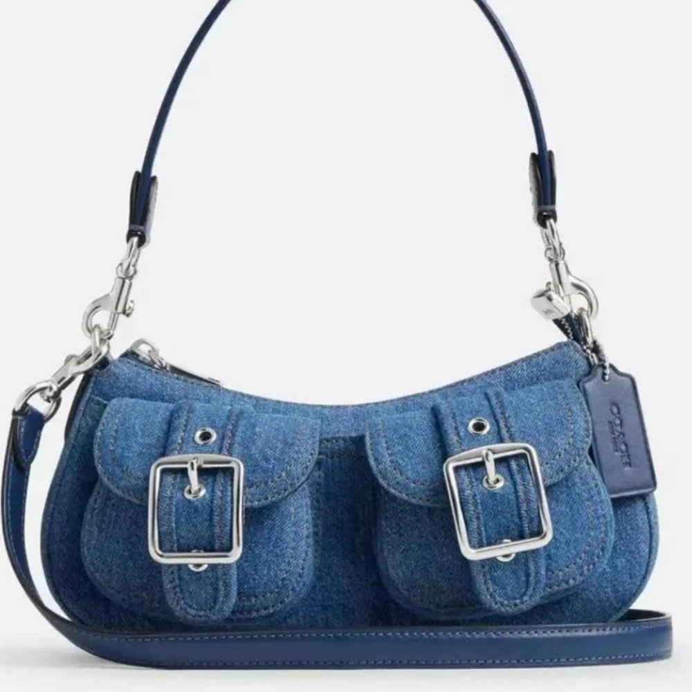 Coach | Bags | Coach Ashton Denim Small Crossbody Bag Indigo Silver ...